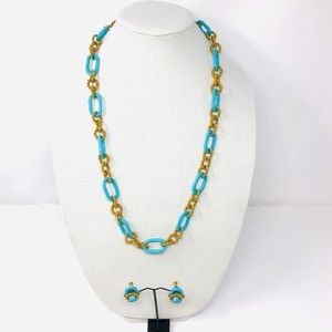 Miriam Haskell | Jewelry | Miriam Haskell Vintage Turquoisegold Set ...